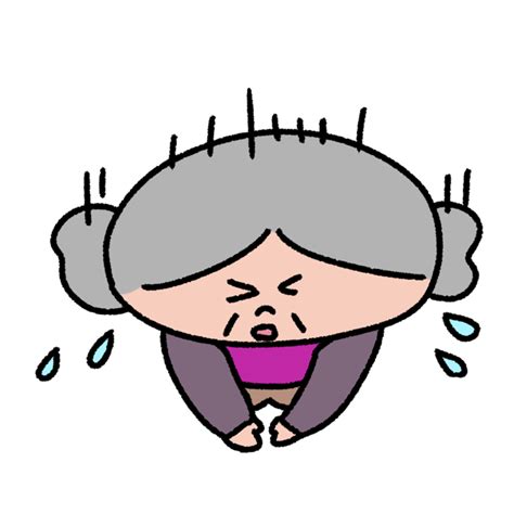 困った表情のおばあちゃんのイラスト Onwaイラスト