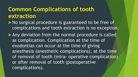 Complications Of Tooth Extraction Pptx