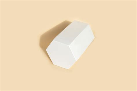 Premium Photo Hexaconal Prism Geometric Figure In White Color That