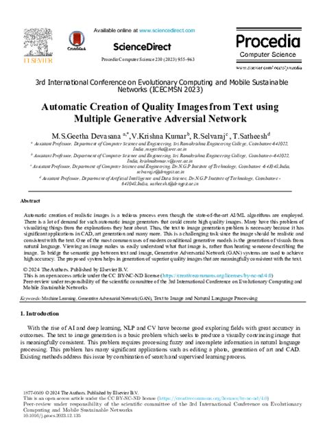 Pdf Automatic Creation Of Quality Images From Text Using Multiple Generative Adversial Network