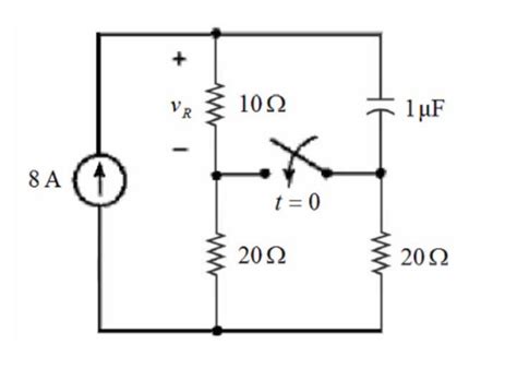 Solved VR Ω μF x A t Ω Ω Chegg com