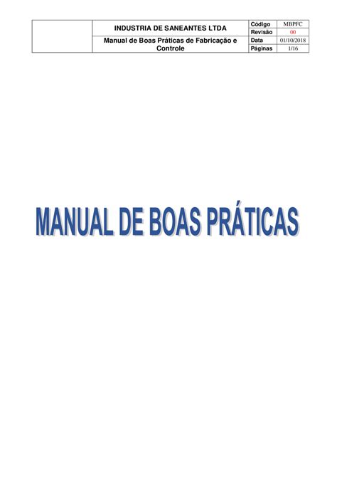Manual De Boas Práticas Docsity