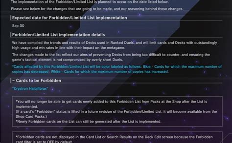New Master Duel Banlist Effective On The 30th Ryugiohmasterduel