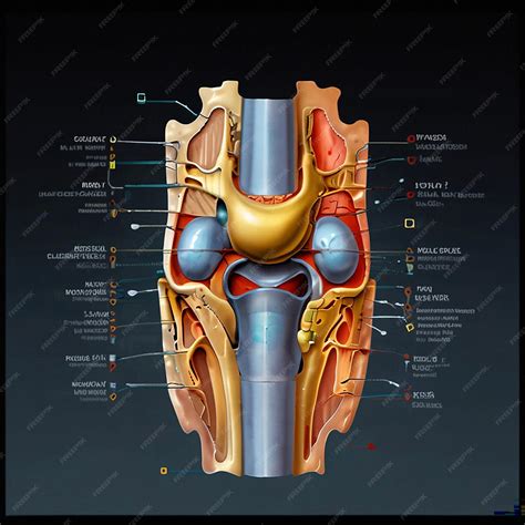 Anatomy Of The Human Knee Joint Structure Diagram Schematic Premium