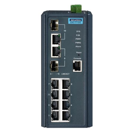 EKI G CPI GE PoE And G Combo Managed Ethernet Switch IEEE Af At VDC