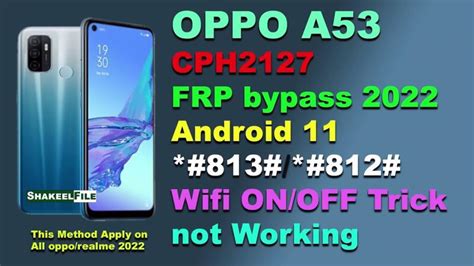 Malik Shakeel On Linkedin Oppo A53 Cph2127 Frp Bypass Android 11 813