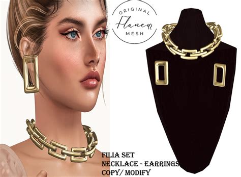 Second Life Marketplace Flaneur Filia Gold Set