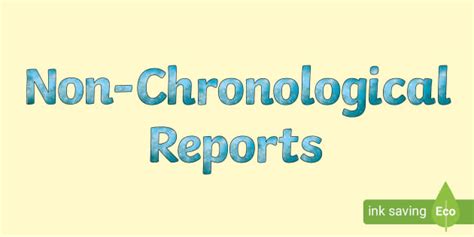 non chronological reports display lettering teacher made