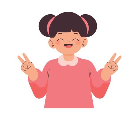 Cute Girl Smiling 10825573 Vector Art At Vecteezy