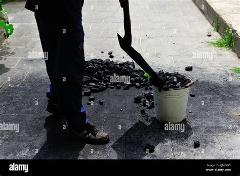 business coal unloading burning heating energy winter daily life