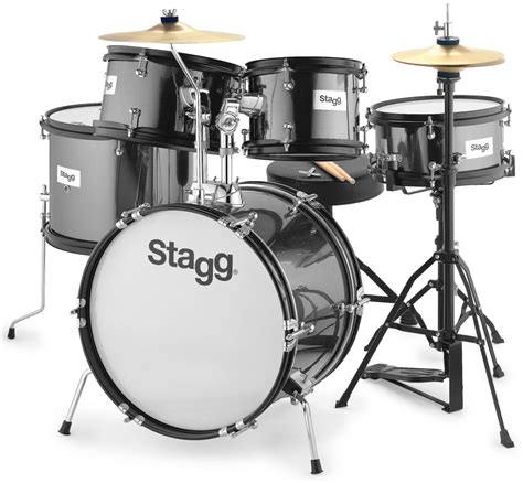 מערכת תופים לילדים ג וניור 5 חלקים Stagg TIM JR 5 16B RD Stagg