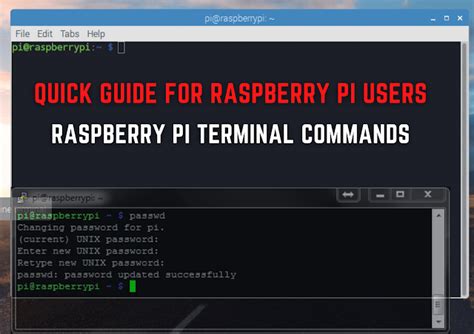 Quick Guide For Raspberry Pi Users Raspberry Pi Terminal Commands