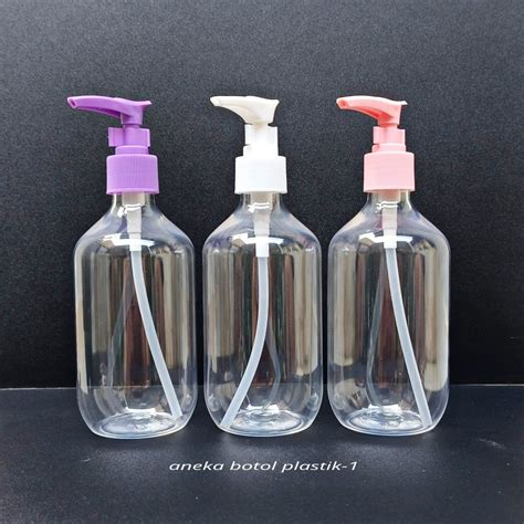 Jual Botol Pump 300ml Clear Botol Kemasan Sabun Cair 300 Ml Botol