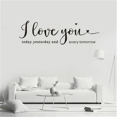 I Love You Quotes Wall Stickers Home Decor Vinyl Art Wall Decals