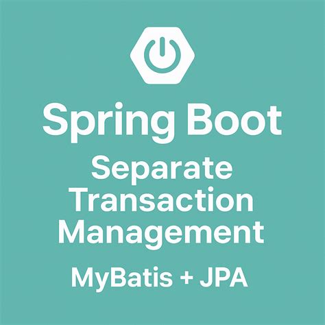 Spring Boot 트랜잭션 분리 설정 MyBatis JPA