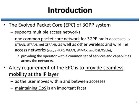 Ppt Network Based Mobility Management In The Evolved 3gpp Core Network Powerpoint Presentation