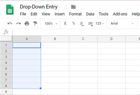 How To Create A Drop Down List In Google Sheets