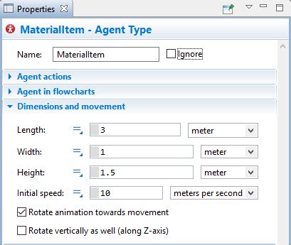 Material Item Dimensions AnyLogic Help