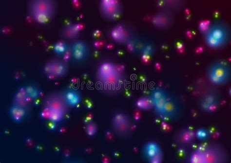 Colorful Glowing Bokeh Particles Abstract Background Stock Vector
