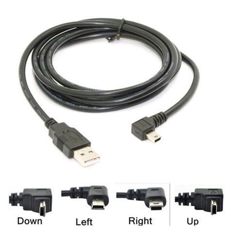 Usb ขนาดเล็กประเภท B 5pin ตัวผู้ขึ้นลงทำมุมด้านขวา90องศาเพื่อ Usb สาย