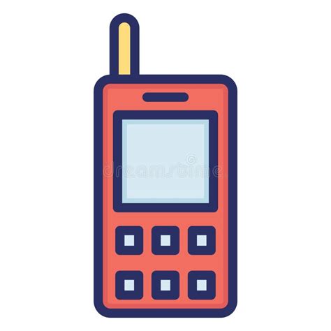 Cell Phone Isolated Vector Icon That Can Easily Modify Or Edit Stock