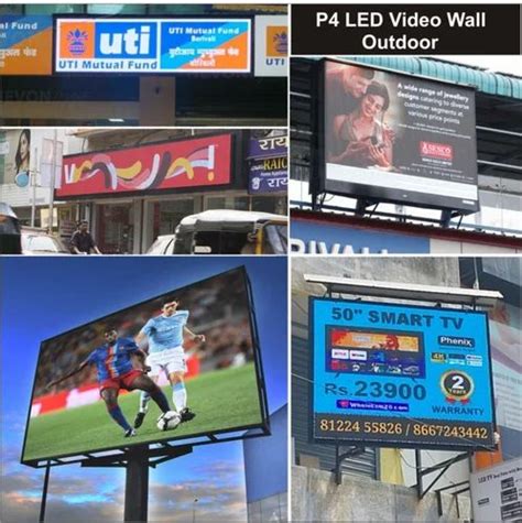 Blue Pole Mounted Outdoor LED Video Display At Sq Ft In Chennai ID