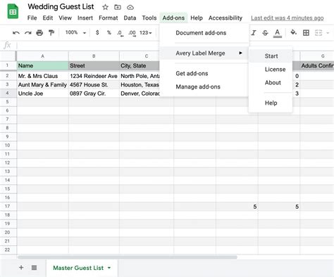 Wedding Invitation Excel Template