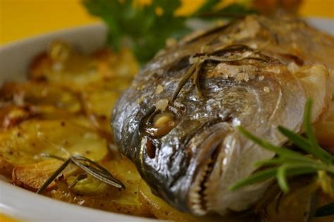 Orata Al Forno Baked Sea Bream With Potatoes Recipe Food