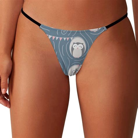 Pretty Owl Tree Women S Thongs Panties G Strings T Back Underwear