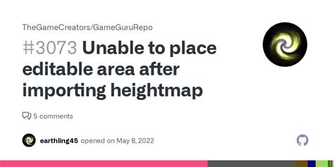 Unable To Place Editable Area After Importing Heightmap · Issue 3073