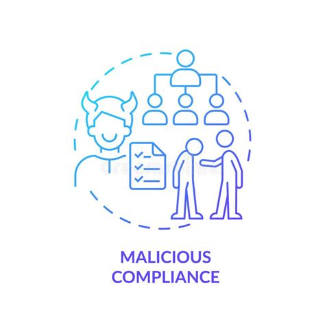 Thin Line Simple Gradient Malicious Compliance Icon Concept Stock Vector Illustration Of