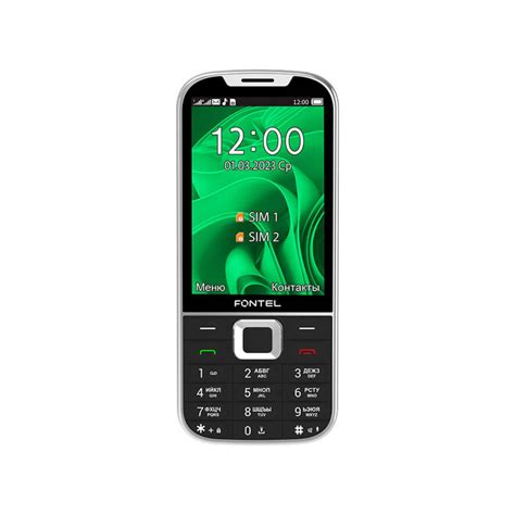 Сотовый телефон Fontel FP350, 3.5", 2 sim, microSD, 2500 мАч, чёрный ...