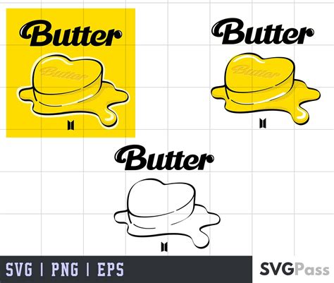 BTS Butter BTS Clipart SVG Cricut Cut Files Silhouette Cut Files