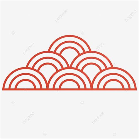 Nube Auspiciosa Roja Png Estilo Chino Celebración Del Festival