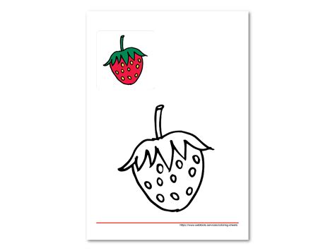 Webtools Strawberry Coloring Sheet