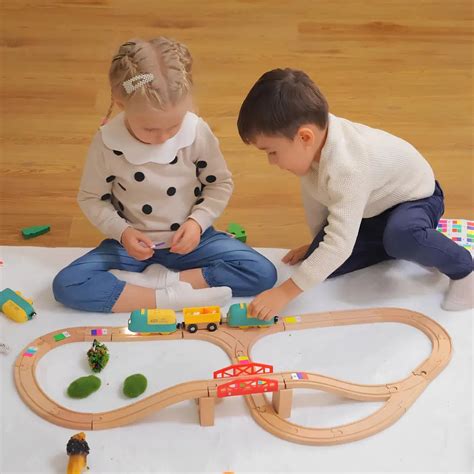 Robobloq Coding Express Educational Steam Wooden Train Set W 25 Pieces