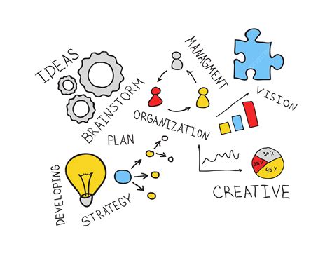 Colored Symbols On White Vision Ideas Developing Plan Png