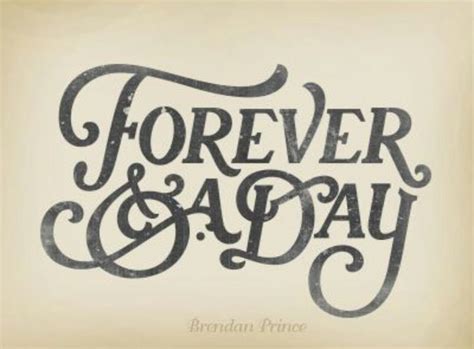 Forever And Day Calligraphy