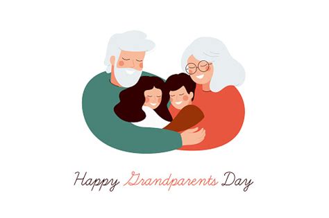 행복한 조부모의 날 인사말 카드입니다 조부모에 대한 스톡 벡터 아트 및 기타 이미지 조부모 할아버지 낮 Istock