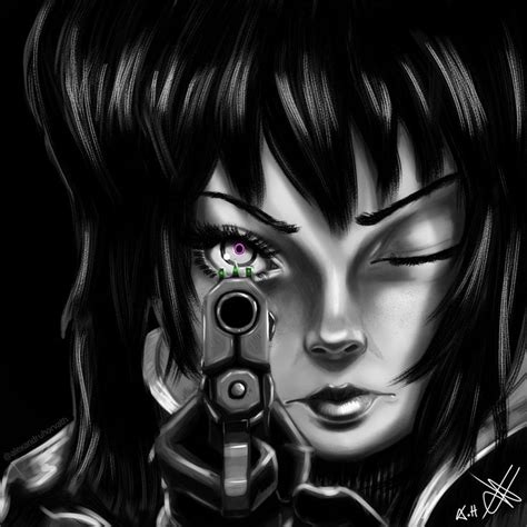 Motoko Kusanagi Fanart Face Makeup Halloween Face Makeup Motoko