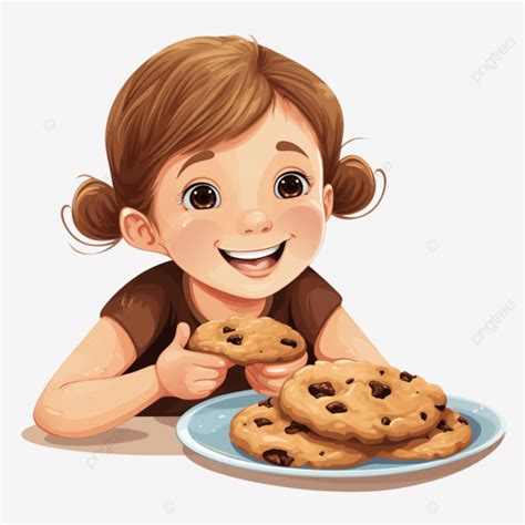 초콜릿 칩 쿠키를 들고 있는 만화 아이 만화 캐릭터 초콜릿 칩 쿠키 클립 아트 Png 일러스트 및 이미지 에 대한 무료 다운로드 Pngtree