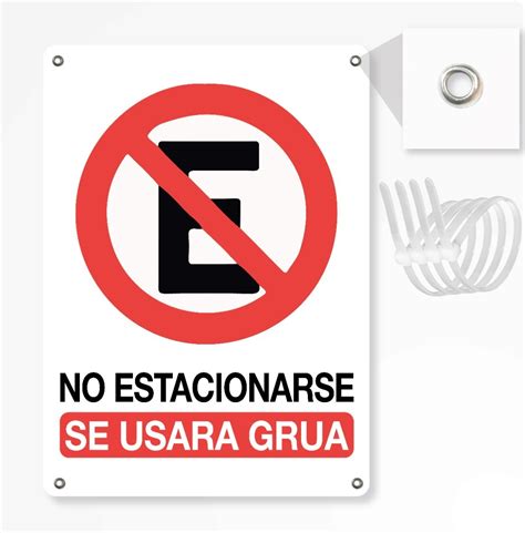 Señalamiento Letrero No Estacionarse Se Usara Grua 26 X 35cm Mercadolibre