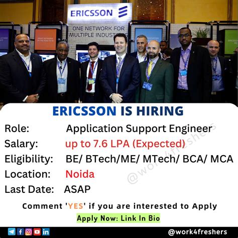 work4freshers on linkedin work job hiring ericsson engineer