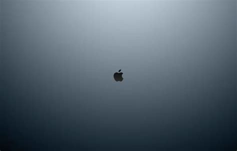 Обои Apple яблоко минимализм текстура компьютеры серый фон