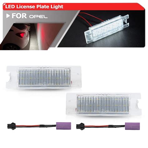 Luces Led para matrícula accesorio para Vauxhall Opel Astra K J H