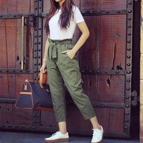 High Waisted Bow Tie Waist Cargo Pants Baggy Trousers Sunifty