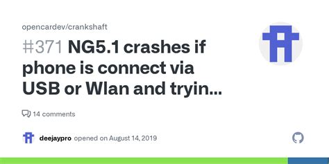 NG5 1 Crashes If Phone Is Connect Via USB Or Wlan And Trying To Launch