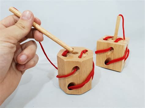 Wooden Lacing Blocks Activities To Share