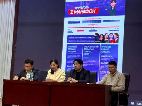 Монгол Улсын Их Хурлын гишүүн Н Наранбаатар Б Уянга нар Цогтцэций сумын ард иргэдтэй уулзалт