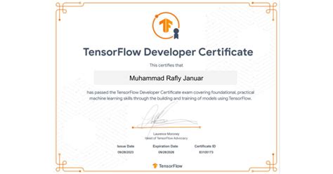 Muhammad Rafly Januar On Linkedin Tensorflow Developer Certificate • Muhammad Rafly Januar